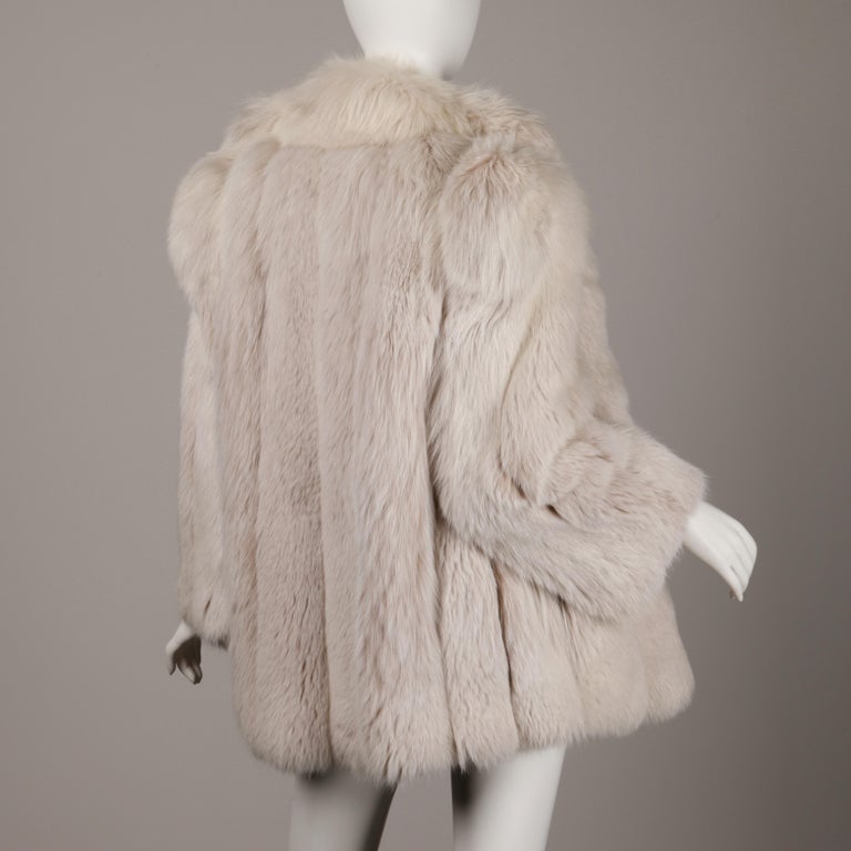Gorgeous Vintage Chubby Arctic Fox Fur Coat/ Jacket at 1stDibs