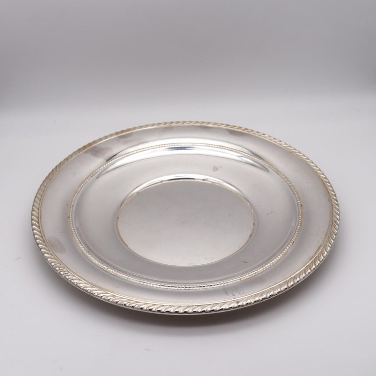 Gorham American 1960 Gadroon Round Tray Pattern 345 in .925 Sterling ...