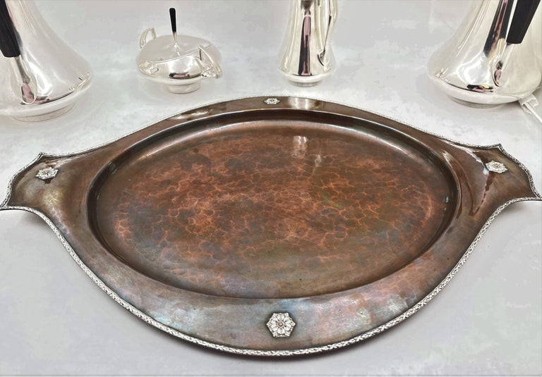 Gorham Colflesh Sterling Silver 5-Piece Tea Set in Mid-Century Modern ...