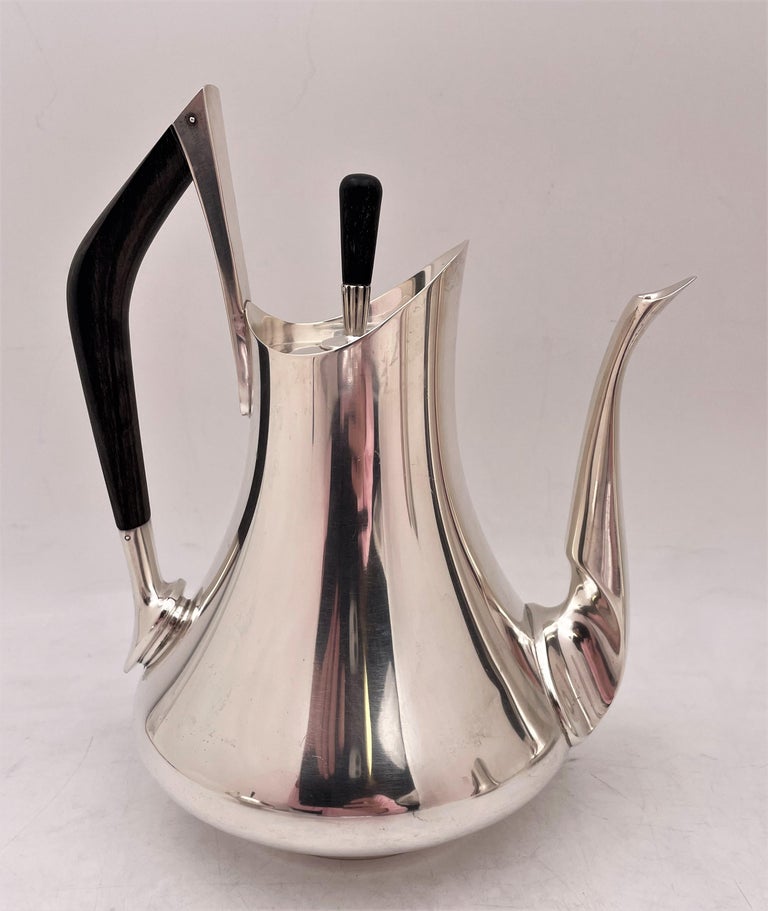 Gorham Colflesh Sterling Silver 5-Piece Tea Set in Mid-Century Modern ...