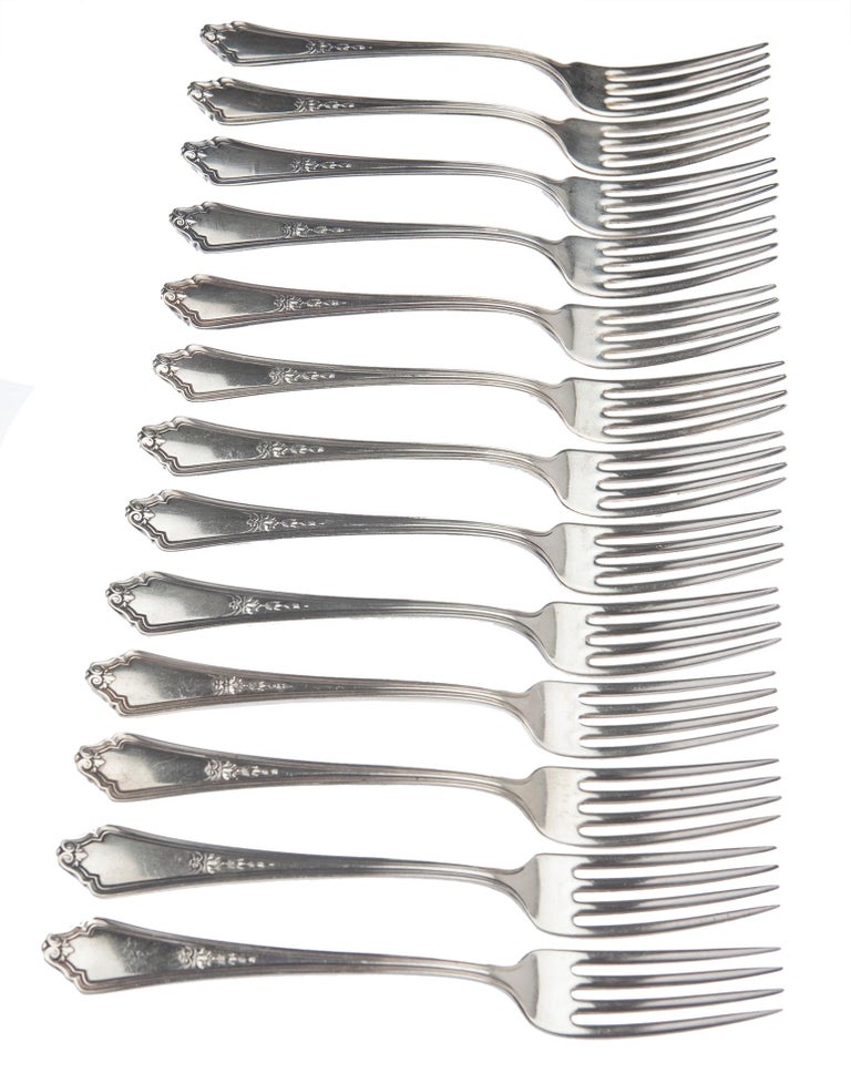 Gorham Dinner Forks in Shelbourne Pattern; Set/13 For Sale at 1stDibs