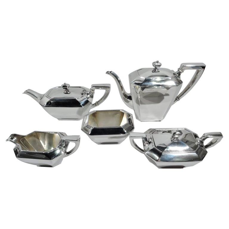 Gorham Fairfax Art Deco Sterling Silver 5-Piece Coffee and Tea Set For ...