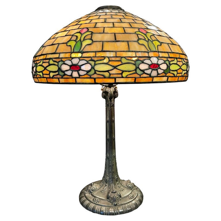 Gorham Leaded Glass Table Lamp For Sale at 1stDibs
