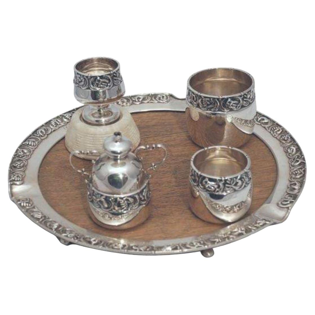 Gorham Rare Sterling Silver Smoking Set For Sale at 1stDibs