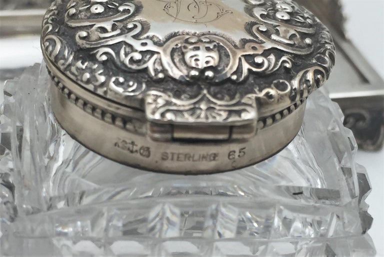 Gorham Sterling Silver 1886 Table Top Double Inkwell For Sale at 1stDibs