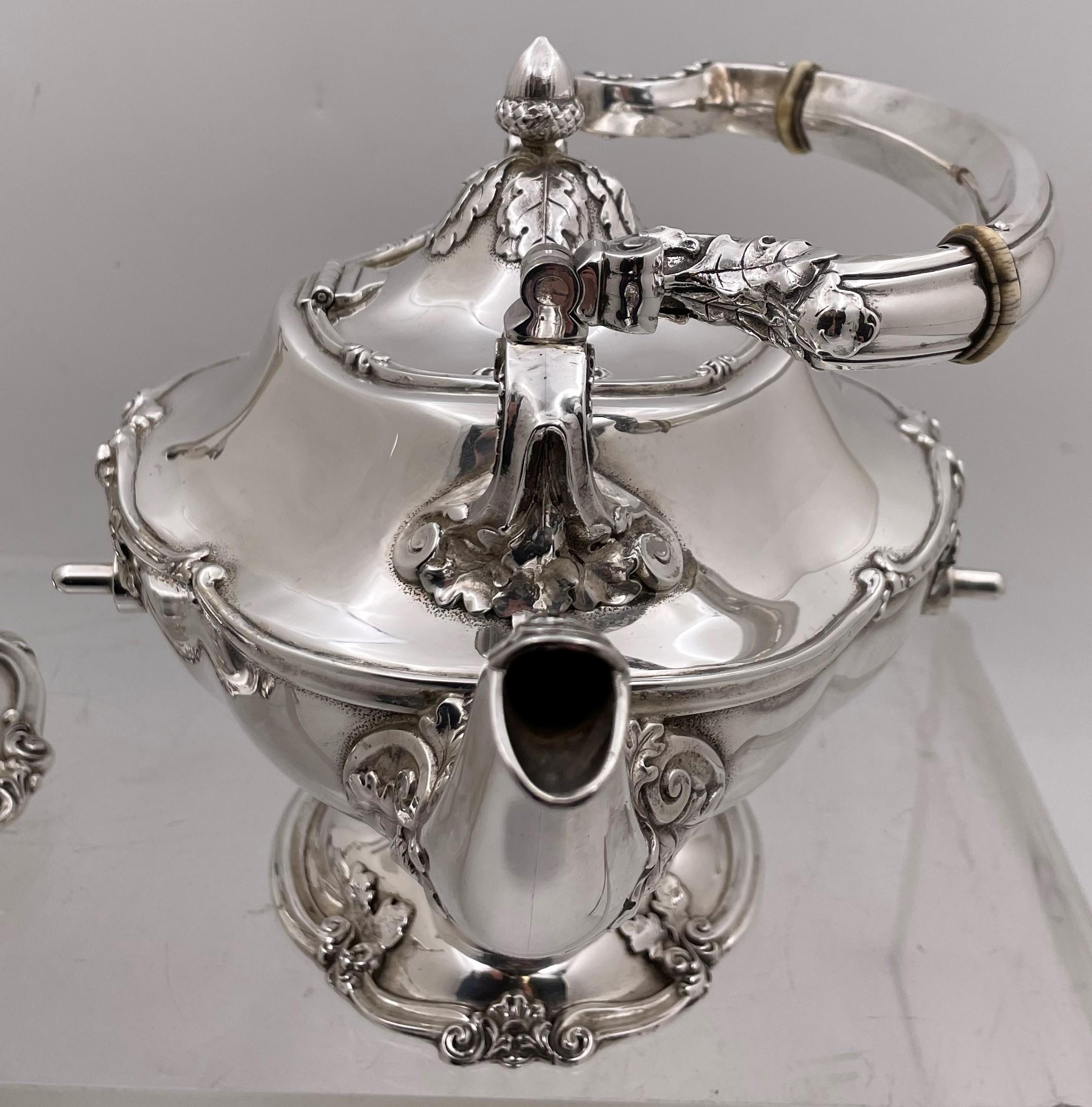 Gorham Sterling Silver 1905 Royal Oak 6-Piece Tea and Coffee Set Art ...
