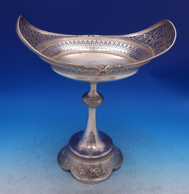 Gorham Sterling Silver Centerpiece Hand Pierced Engraved w/Fruit Flowers '#7065' For Sale at 1stDibs