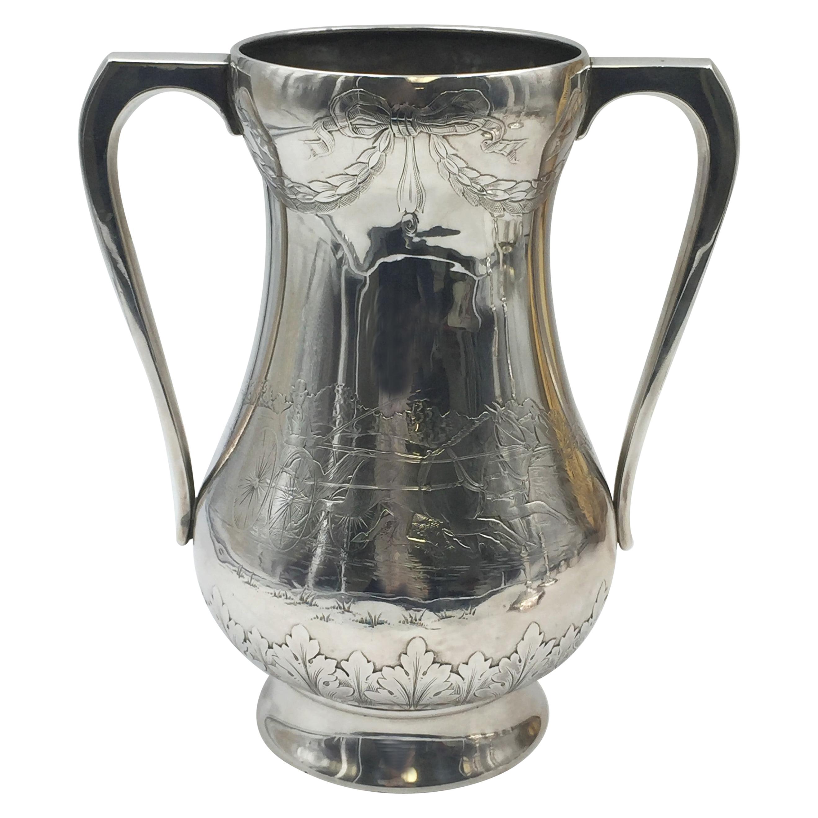 German Rococo Style Sterling Silver Reindeer-Harnessed Sleigh For Sale ...