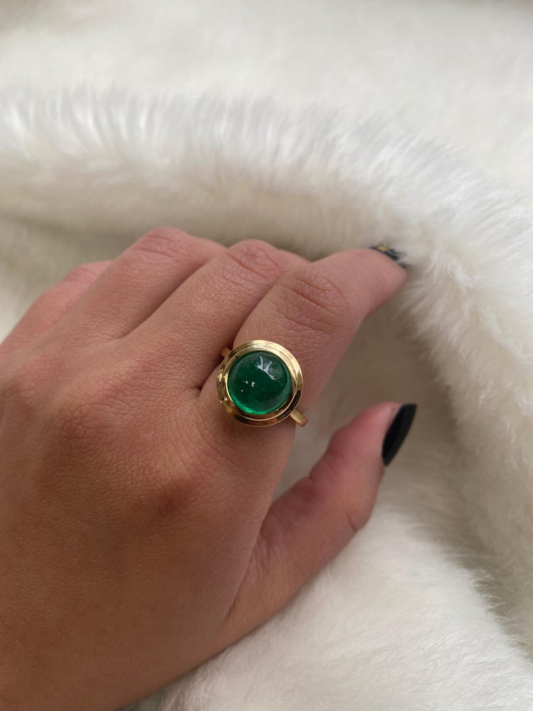 Goshwara Ethiopian Emerald Cab Ring For Sale at 1stDibs