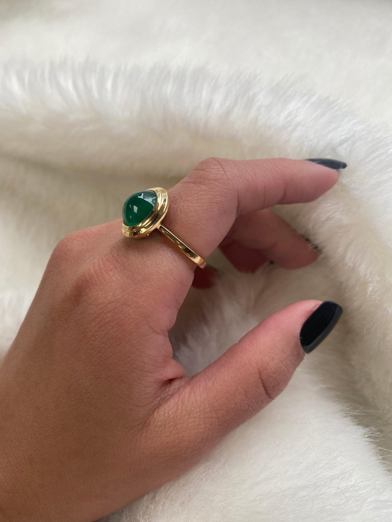 Goshwara Ethiopian Emerald Cab Ring For Sale at 1stDibs