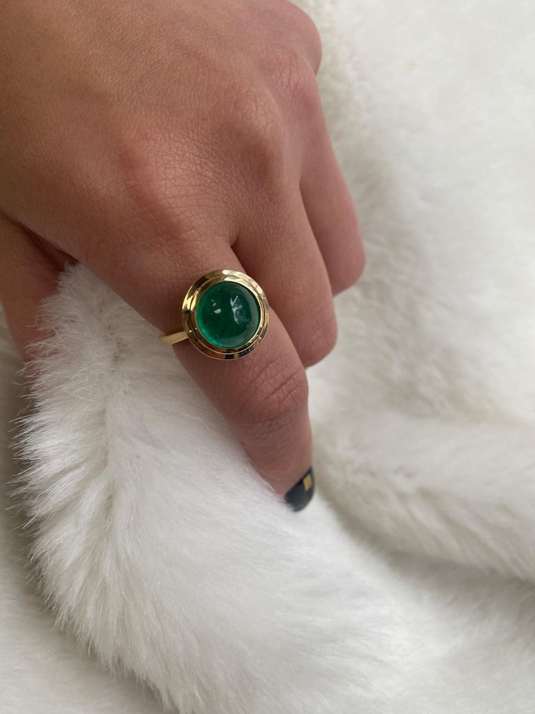 Goshwara Ethiopian Emerald Cab Ring For Sale at 1stDibs