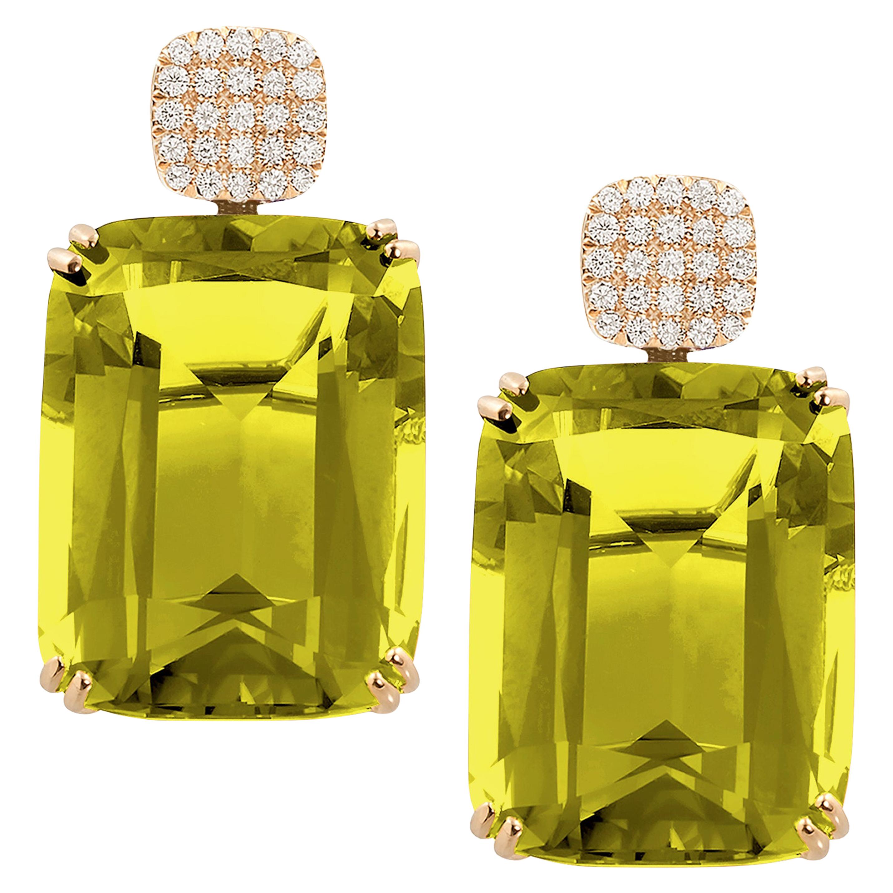 Grand Sample Sale Earrings Featuring Lemon Quartz Chocolate Diamonds ...