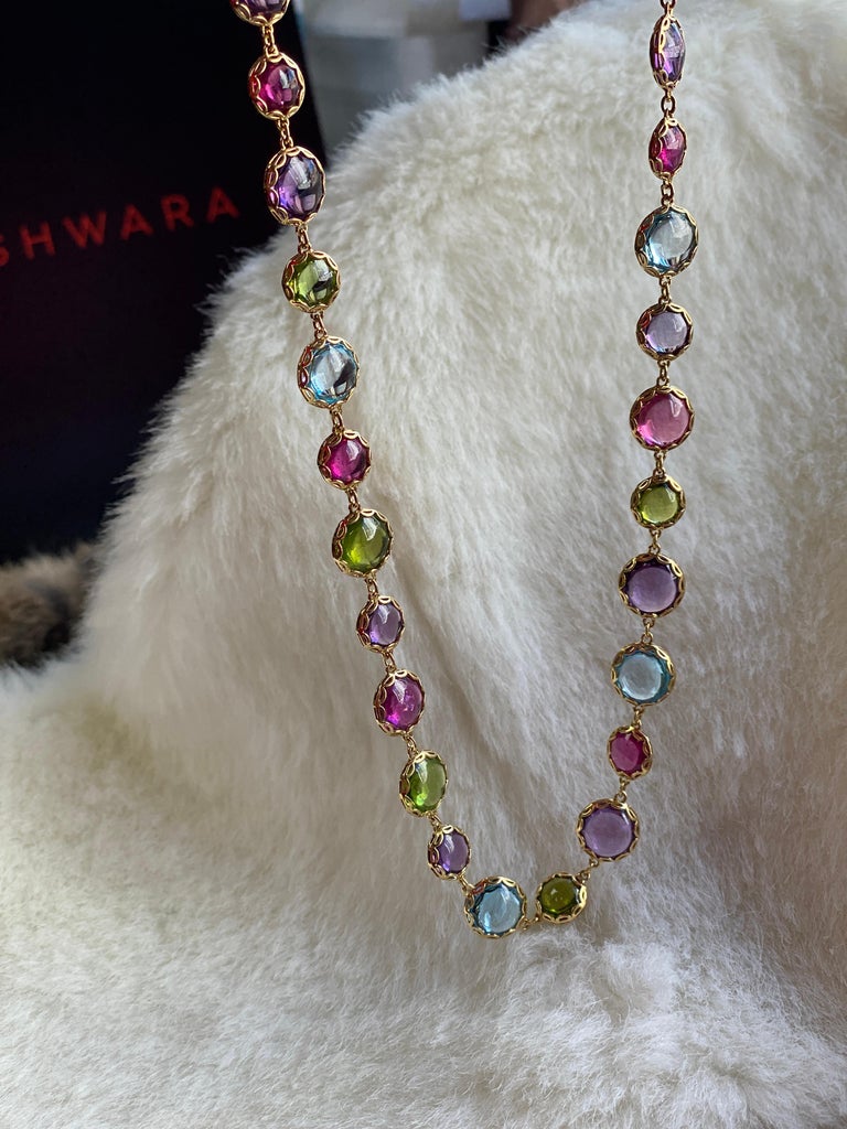 Goshwara Multi-Color Disc Necklace For Sale at 1stDibs