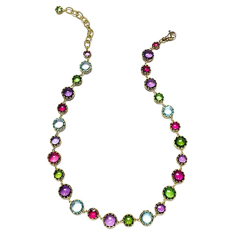 Goshwara Multi-Color Disc Necklace For Sale at 1stDibs