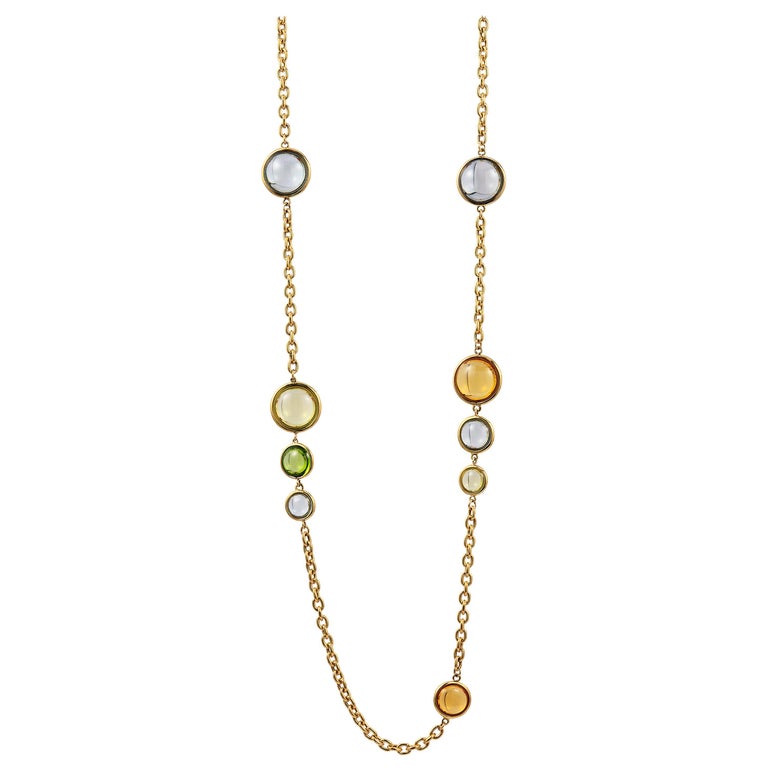 Goshwara Multi-Color Disc Station Necklace For Sale at 1stDibs