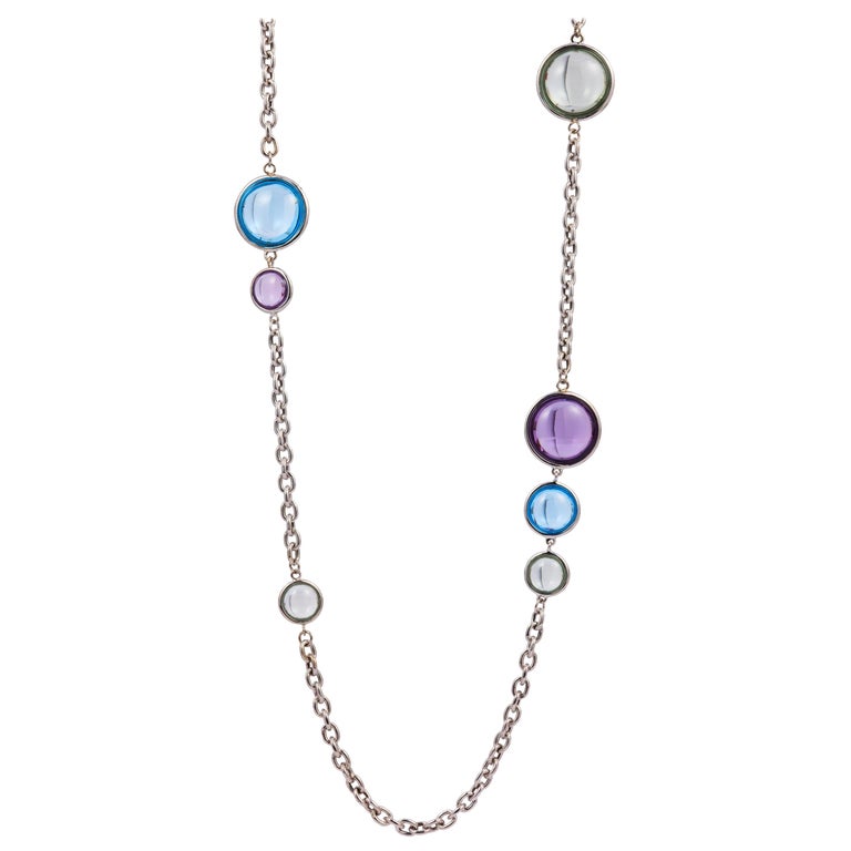 Goshwara Multi-Color Disc Station Necklace For Sale at 1stDibs