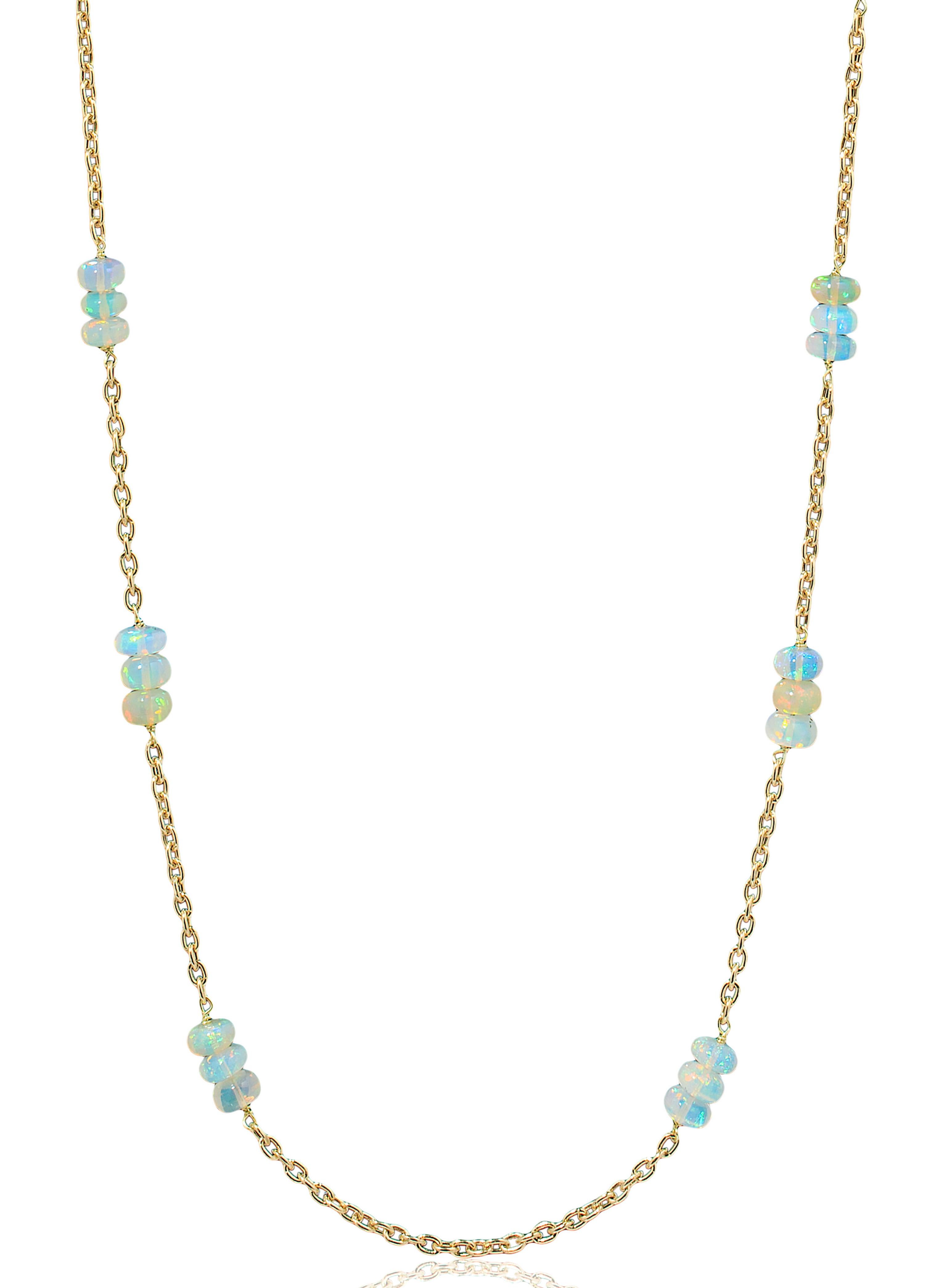 Graduated Opal Bead Necklace at 1stDibs | opal beaded necklace, opal ...
