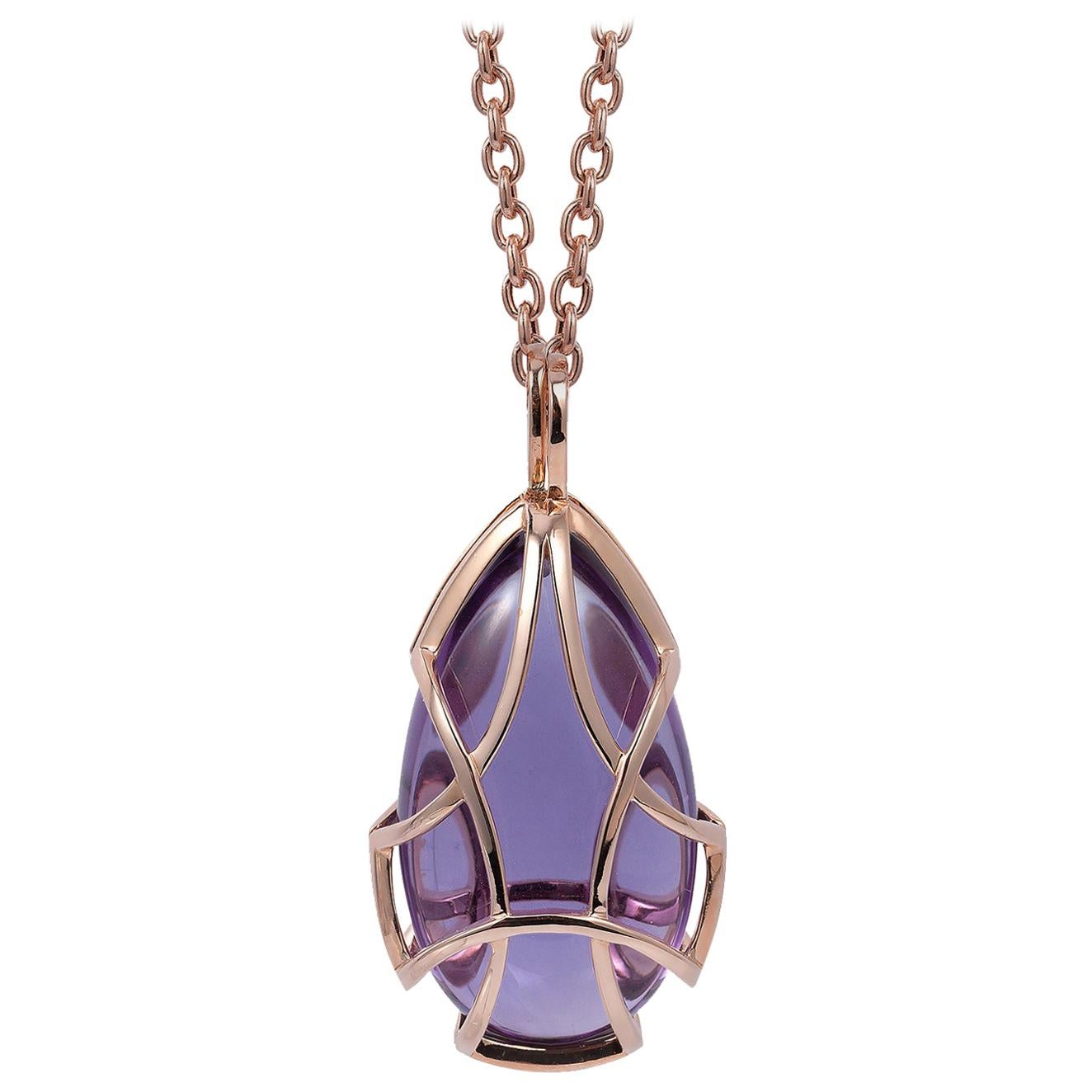 Goshwara Amethyst Drop Pendant For Sale at 1stDibs