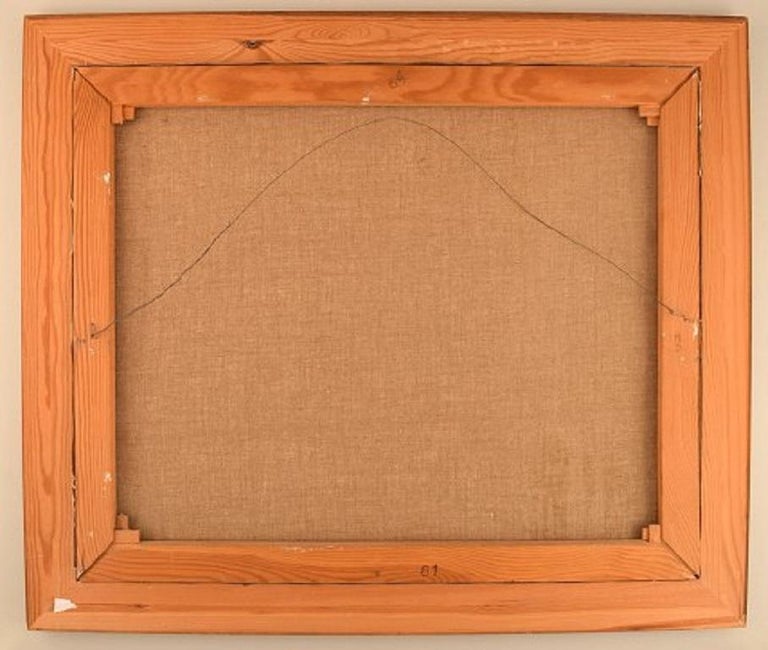 Gösta Falck Sweden, Oil on Canvas, Abstract Landscape, 1960s at 1stDibs