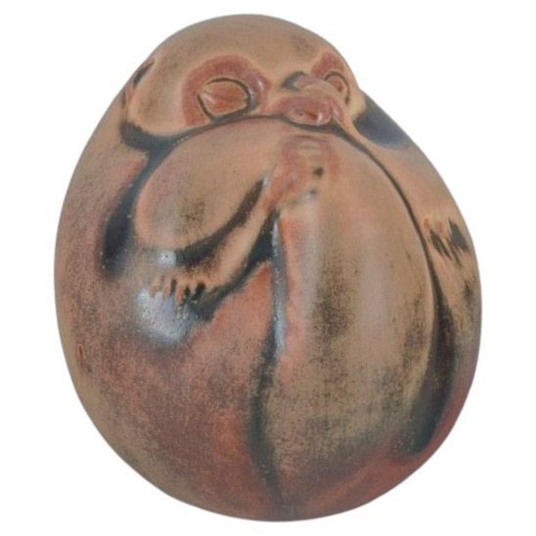 Gösta Grähs for Rörstrand, Sloth in Ceramic, 1980s For Sale at 1stDibs