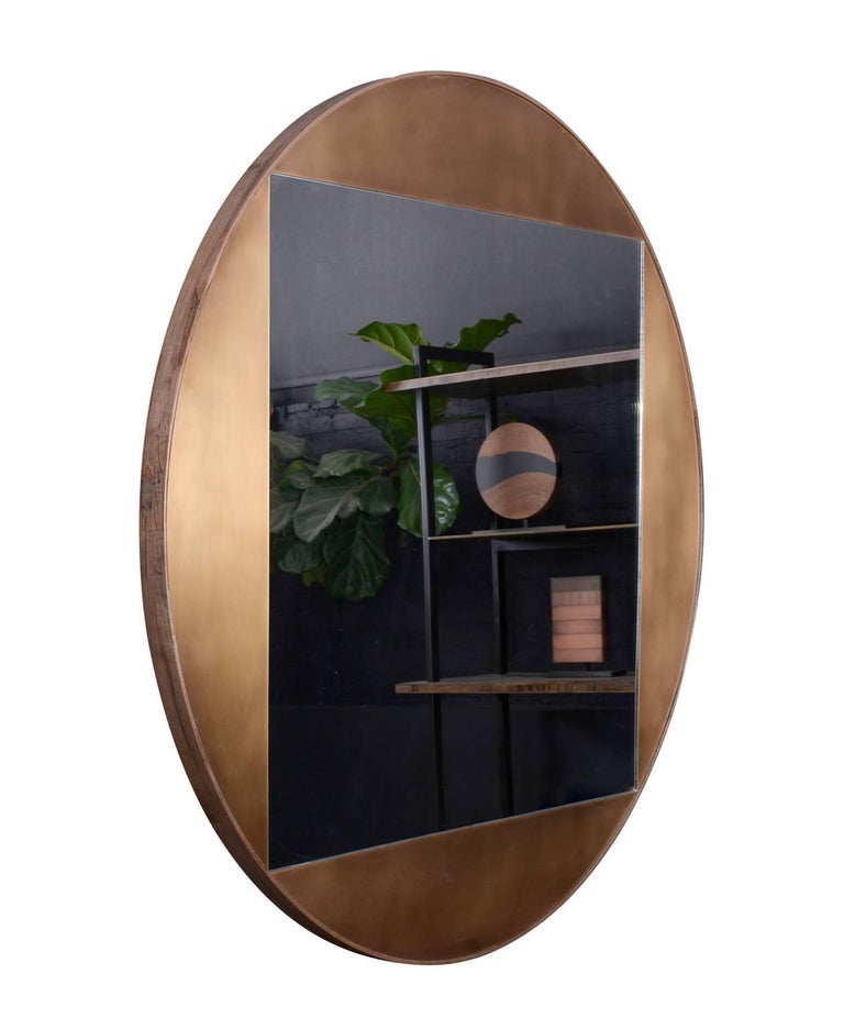 Gotham Round Mirror 48", Customizable For Sale at 1stDibs