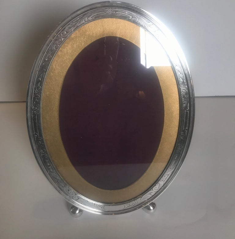 Gorham Sterling Silver Oval Picture Frame For Sale at 1stDibs