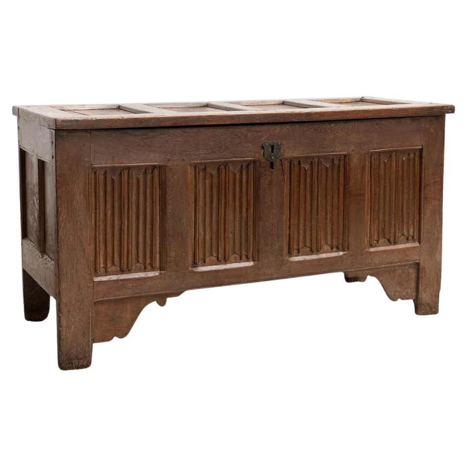 16th Century Antique Dovetailed Gothic Renaissance Chestnut Coffer ...