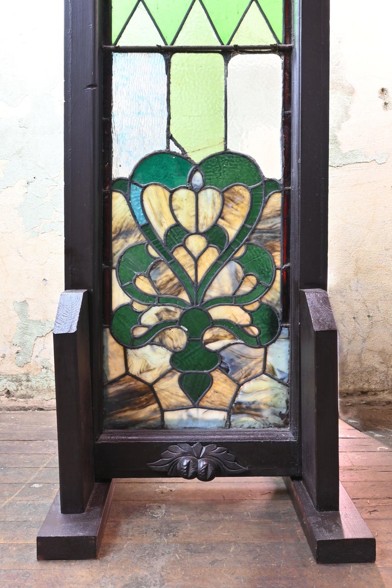Gothic Arched Tall and Skinny Stained and Slag Glass Window at 1stDibs ...
