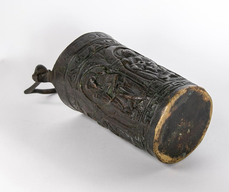 Gothic Bronze Cauldron Dated and Decorated with Religious Scenes For ...