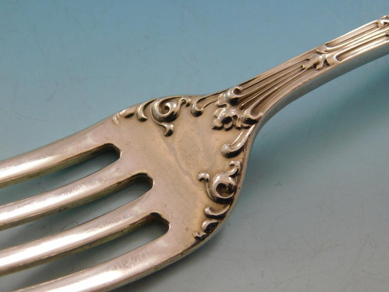 Gothic by Shiebler Sterling Silver Flatware Set for 12 Service 84 Pcs ...