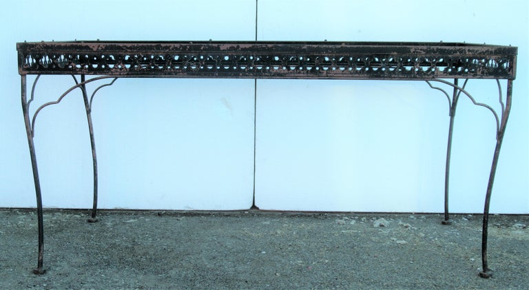 Gothic Modernist Style Wrought Iron Table and Chairs at 1stDibs