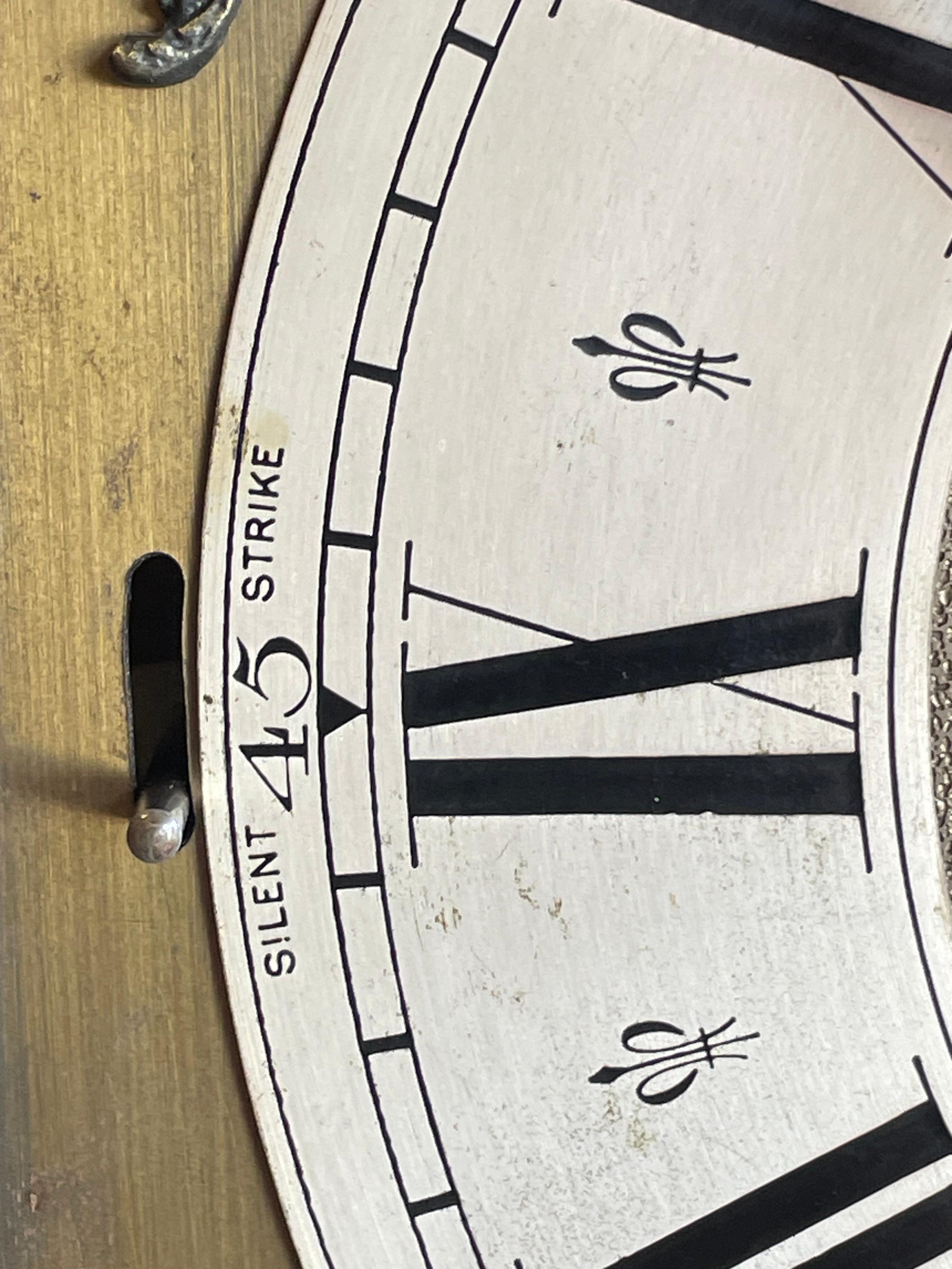 Gothic Nutwood Grandfather Clock w. Engraved Silver Masonic Provenance ...