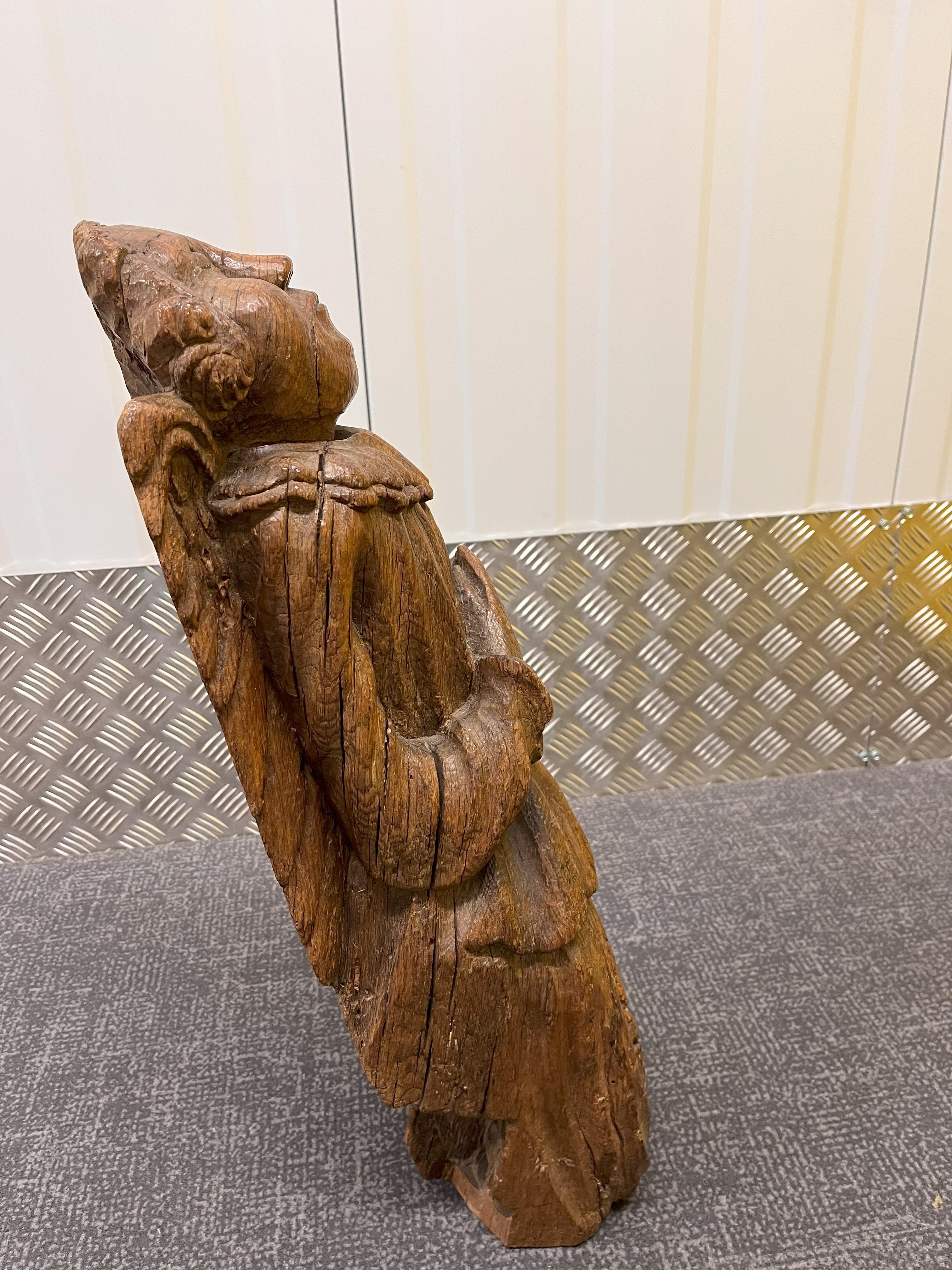 Gothic Oak Beam Support – Angel For Sale at 1stDibs