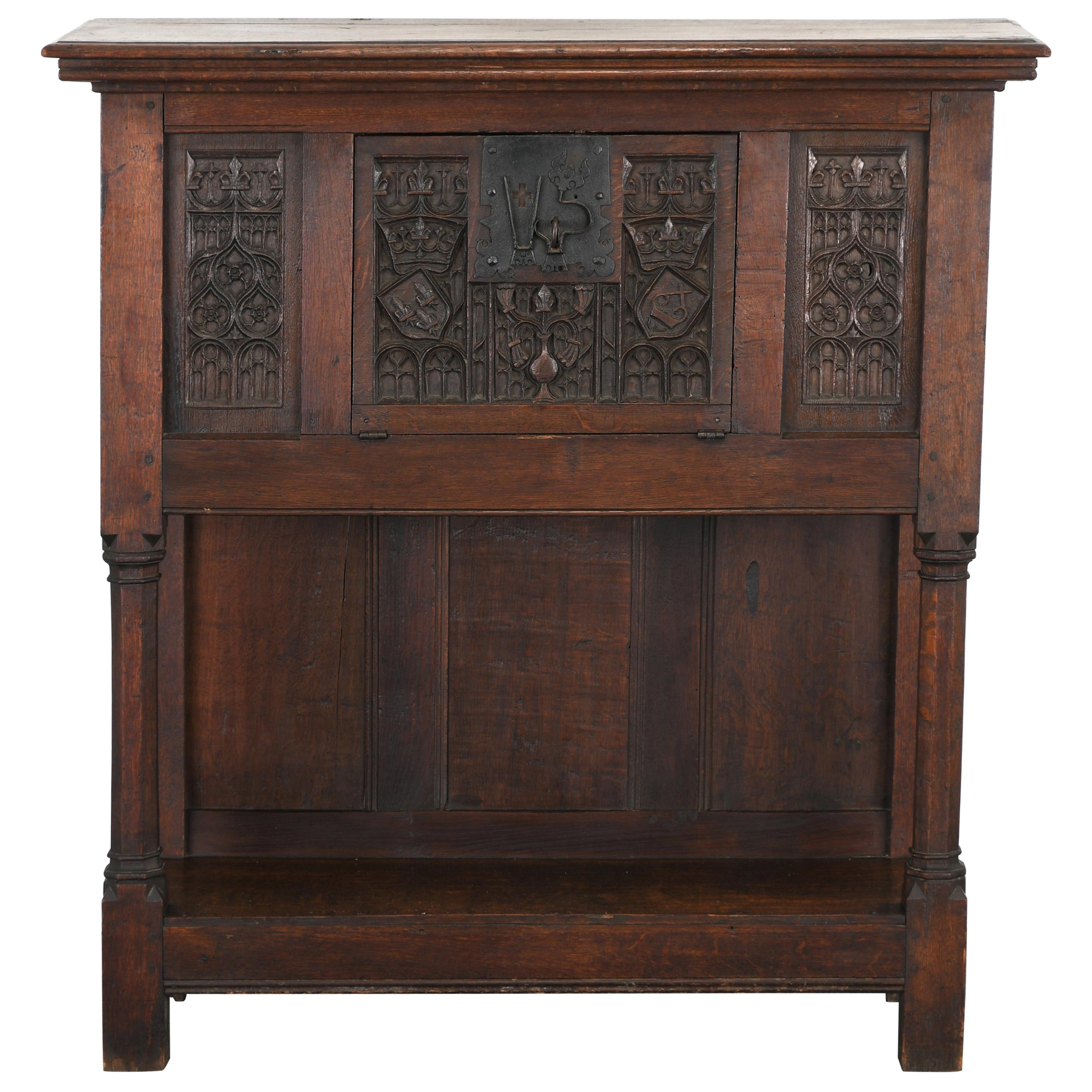 18th Century Gothic Small Court Cupboard at 1stDibs