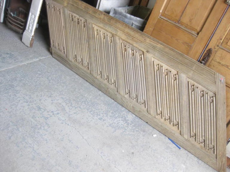 Gothic Oak Linenfold Staircase Panelling, 20th Century For Sale at 1stDibs