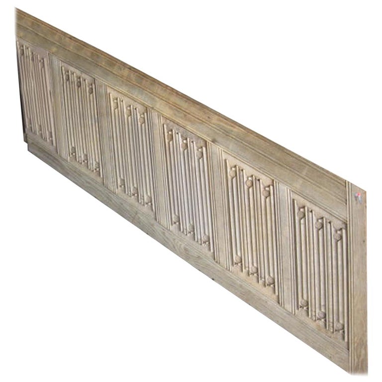 Gothic Oak Linenfold Staircase Panelling, 20th Century For Sale at 1stDibs