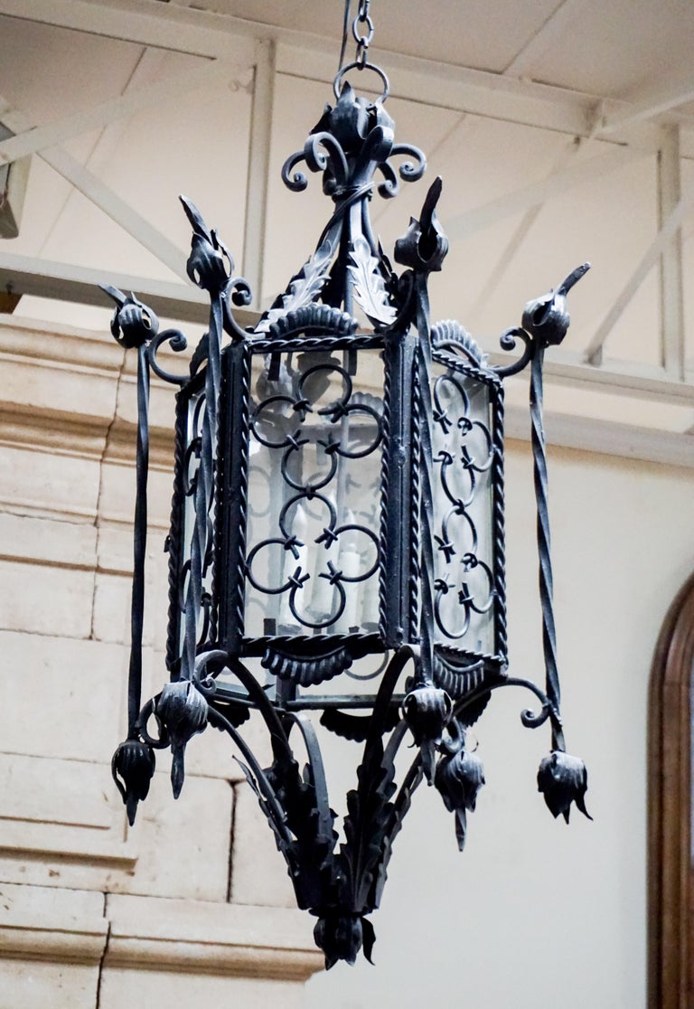 Gothic Quatrefoil Motif Hanging Lantern at 1stDibs