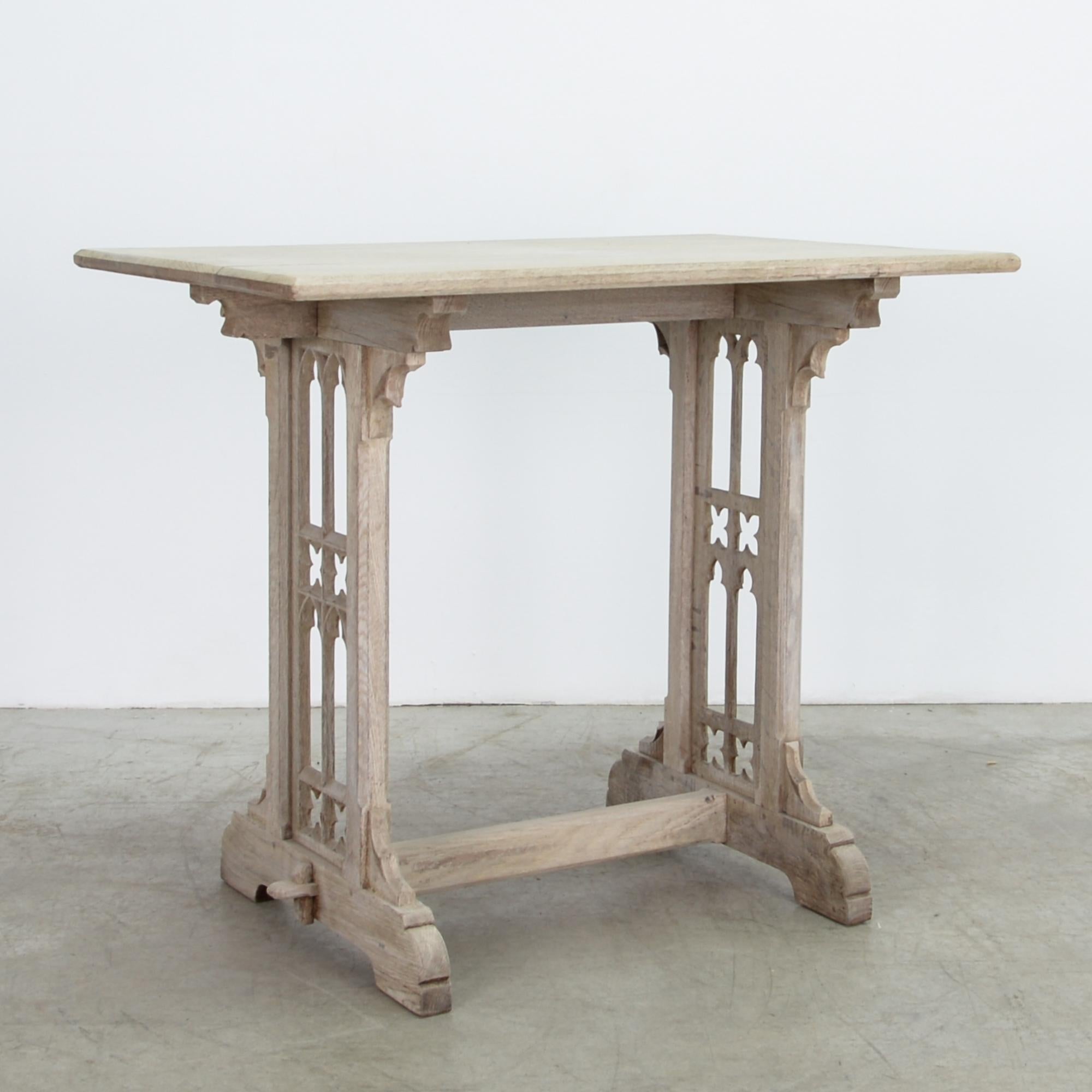 Gothic Revival Bleached Oak Belgian Side Table at 1stDibs | bleached ...