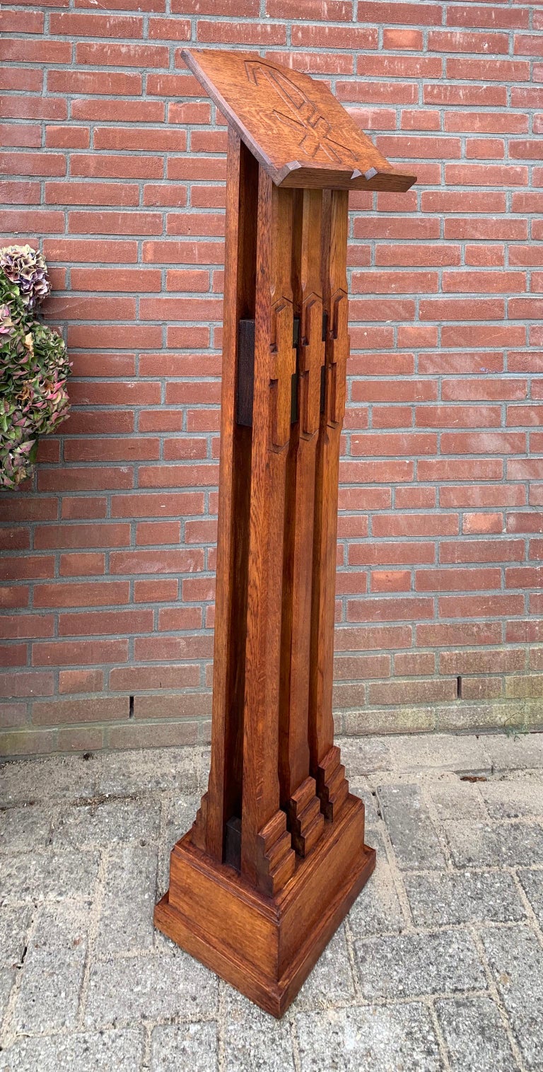 Gothic Revival Carved Oak Lectern/ Bible and Religious Book Stand with ...