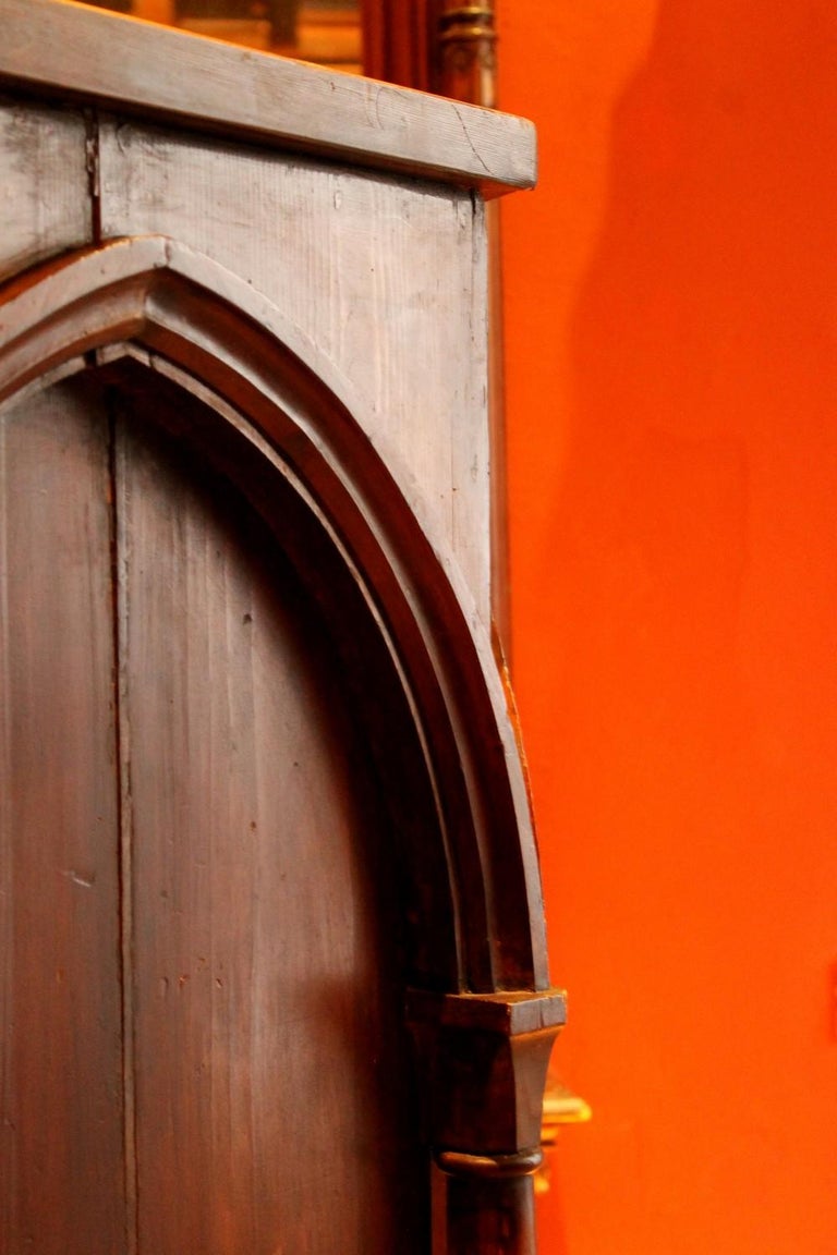 Gothic Revival Carved Walnut Wood Pulpit or Bar Counter Arches and ...