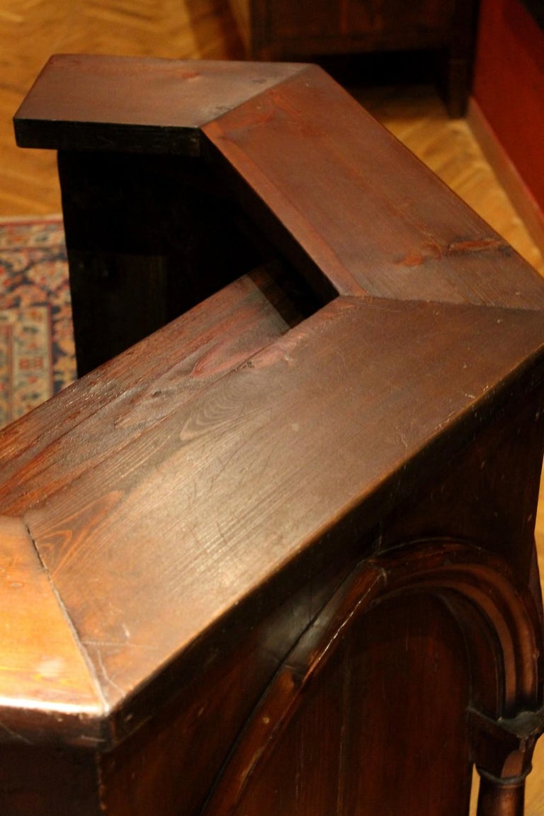 Gothic Revival Carved Walnut Wood Pulpit or Bar Counter Arches and ...