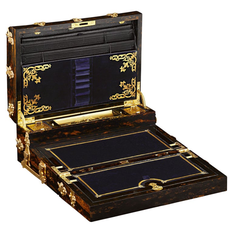 Gothic Revival Coromandel and Brass Lap Desk For Sale at 1stDibs