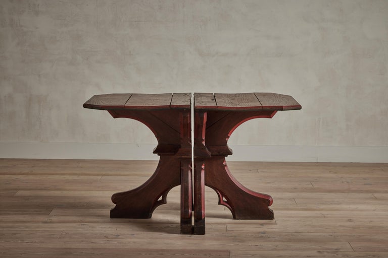 Gothic Revival Demi-Lune Tables For Sale at 1stDibs