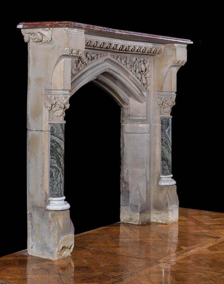 Gothic Revival Fireplace by E Pugin For Sale at 1stDibs