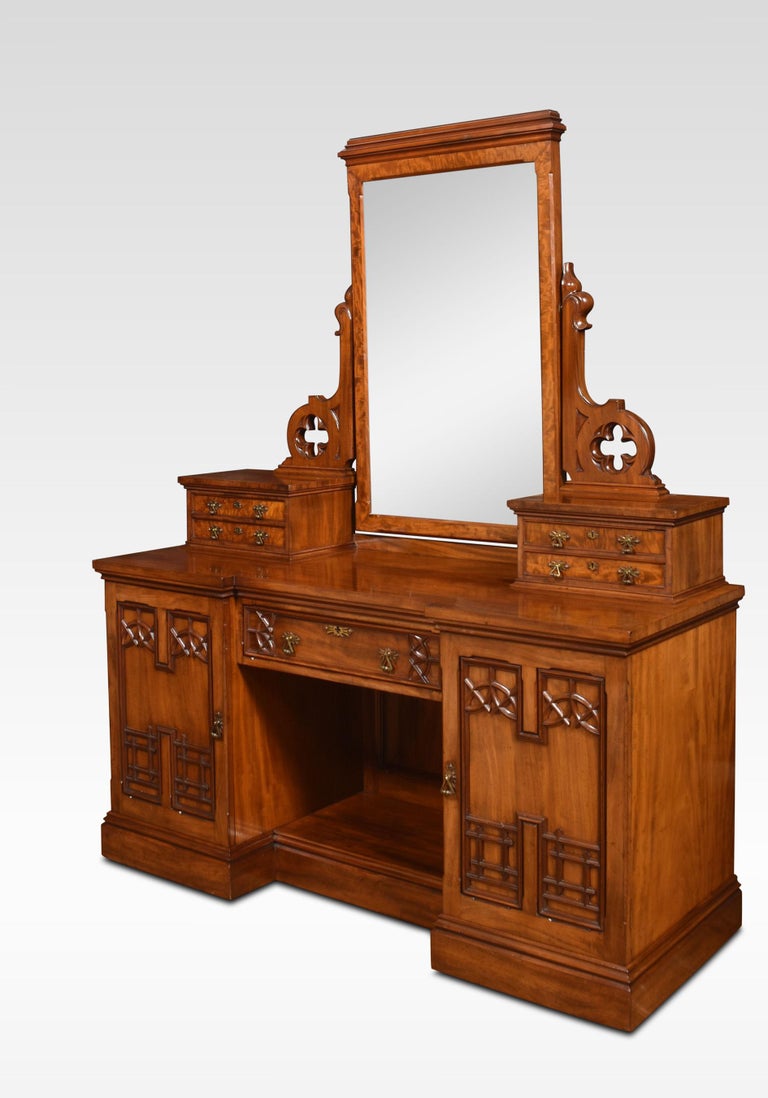 Gothic Revival Mahogany Dressing Table For Sale at 1stDibs