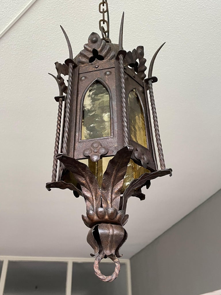 Gothic Revival Medieval Style, Small Size Wrought Iron and Cathedral ...