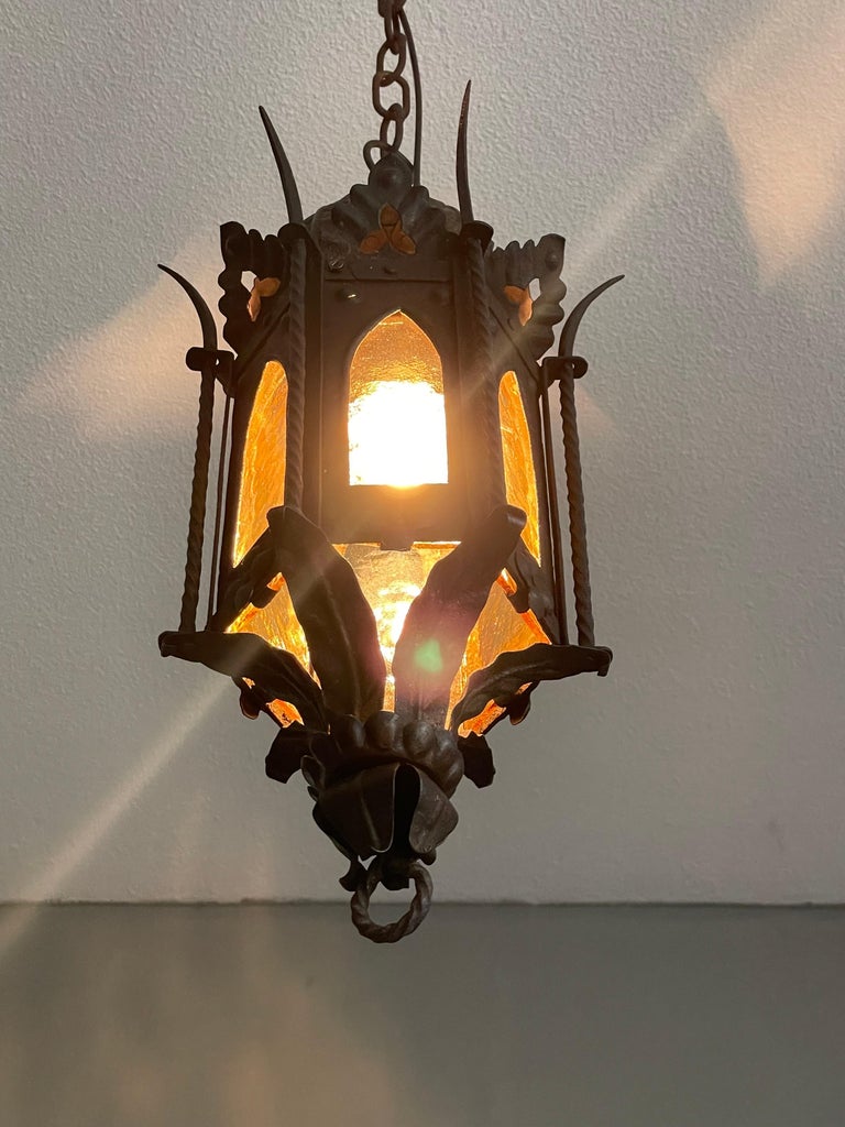 Gothic Revival Medieval Style, Small Size Wrought Iron and Cathedral ...