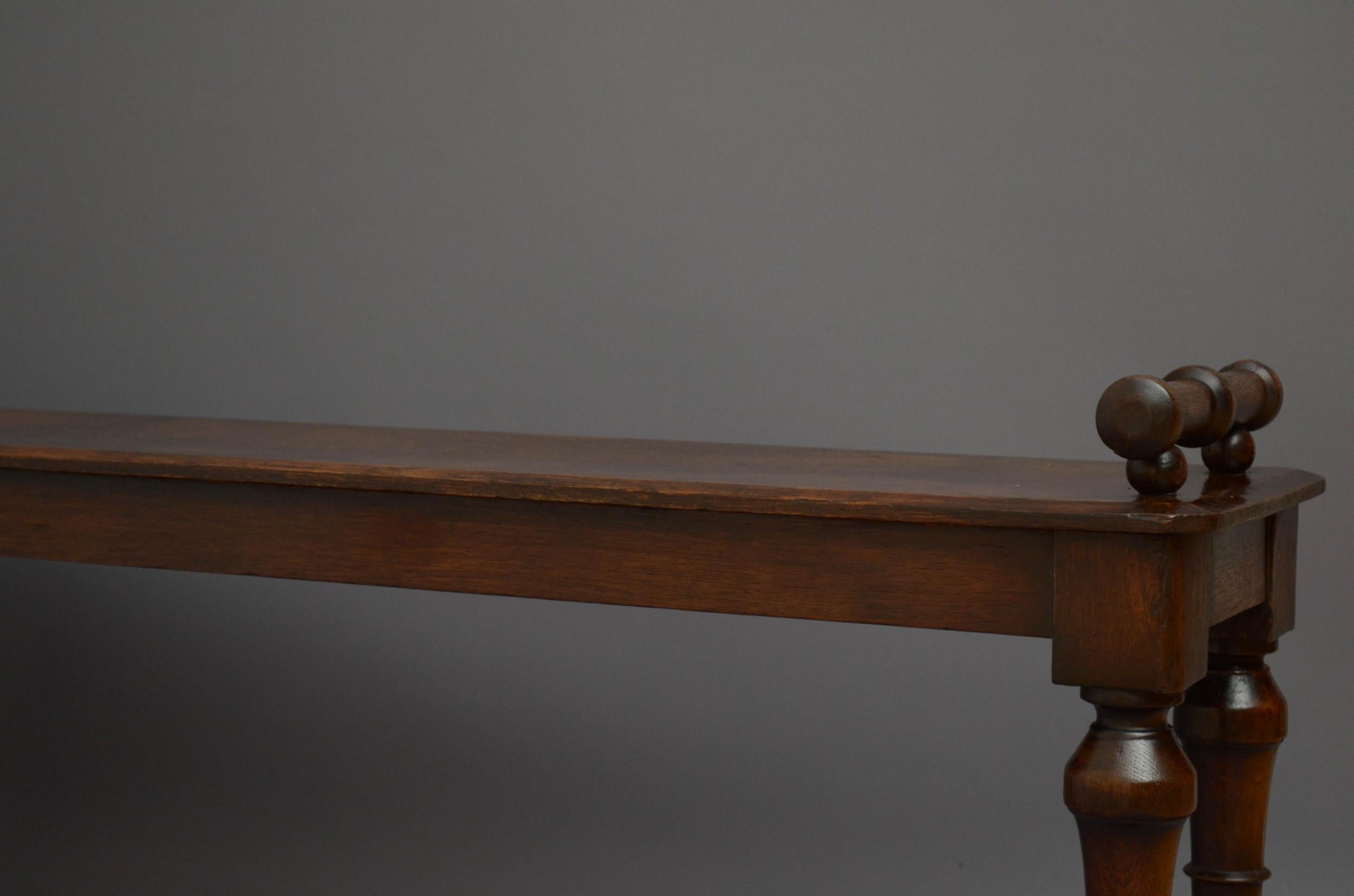 Gothic Revival Oak Hall Bench at 1stDibs