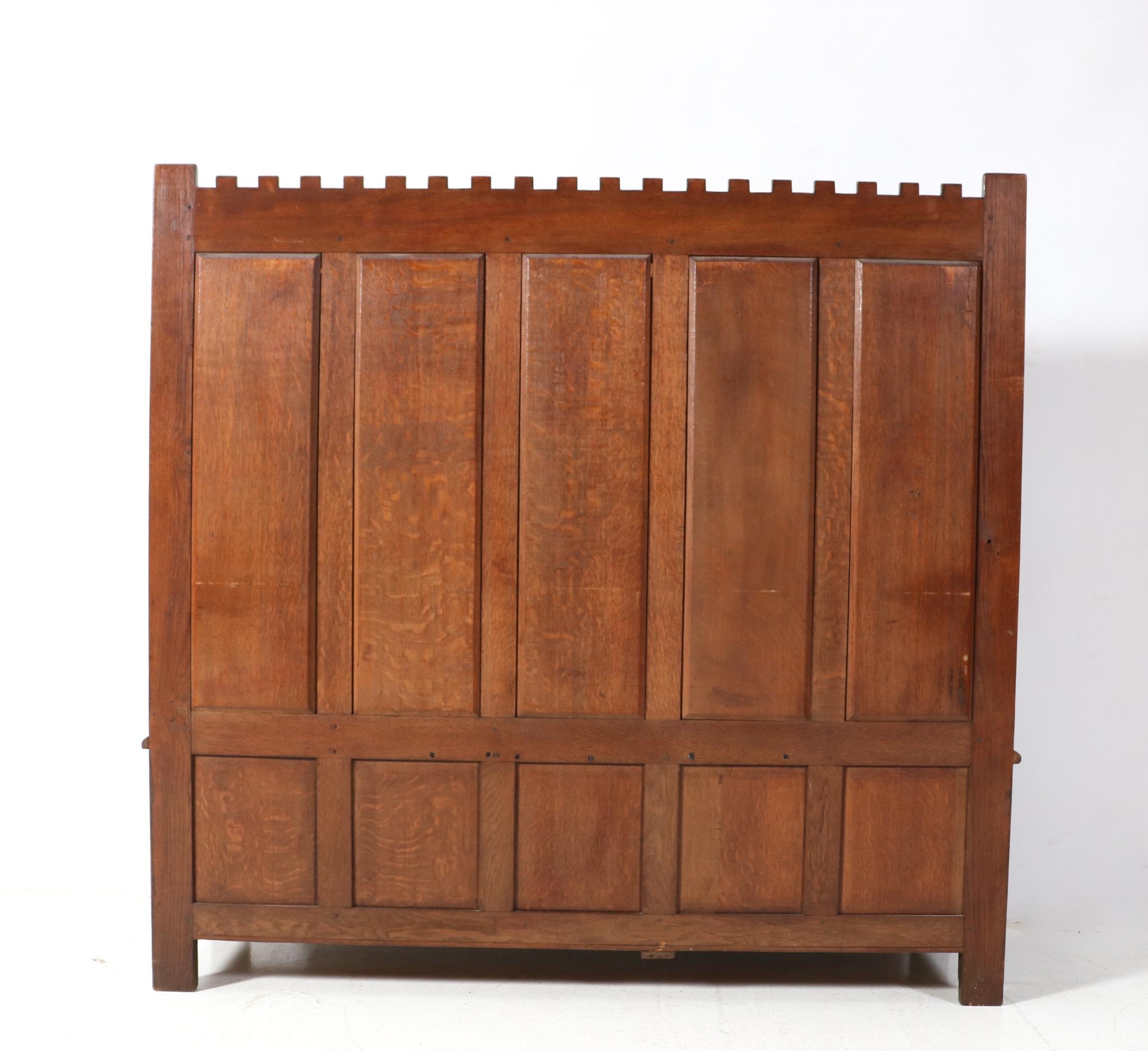 Gothic Revival Oak High Back Hall Bench, 1900s For Sale at 1stDibs