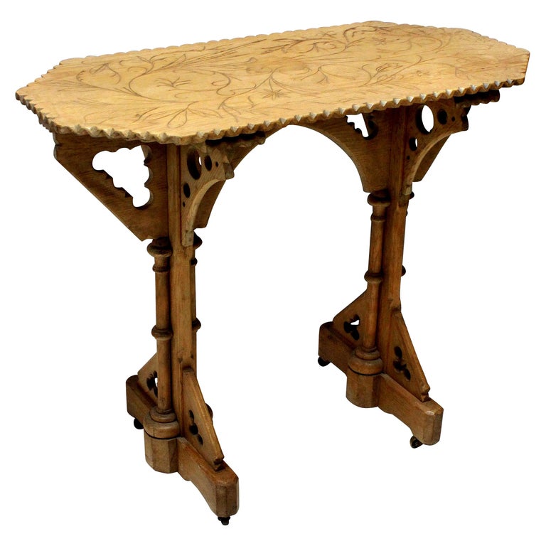 Gothic Revival Side Table For Sale at 1stDibs